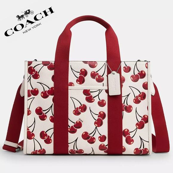 Coach | Bags | Coach Smith Tote Bag With Cherry Print | Poshmark